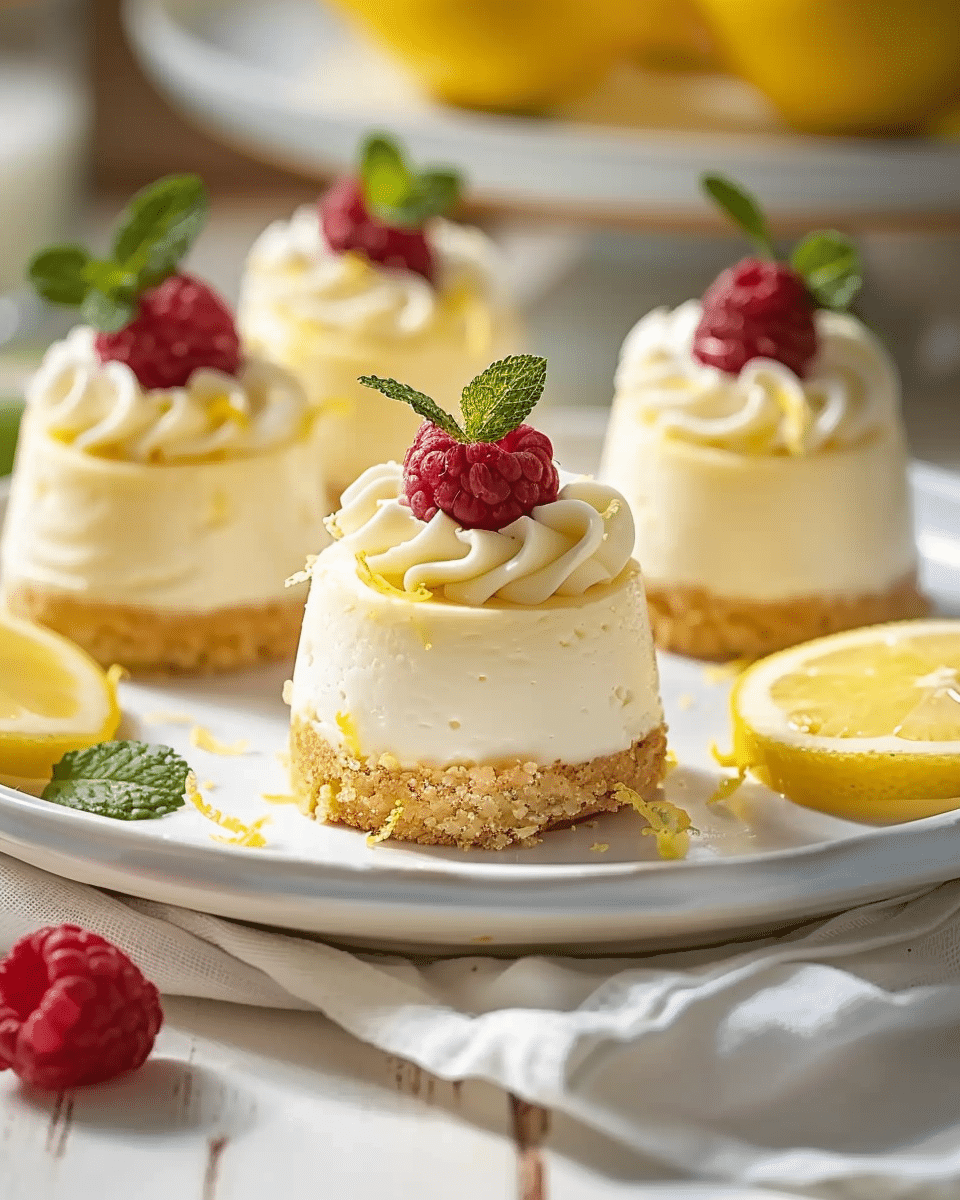 Mini Lemon Cheesecakes | Ella Dishes