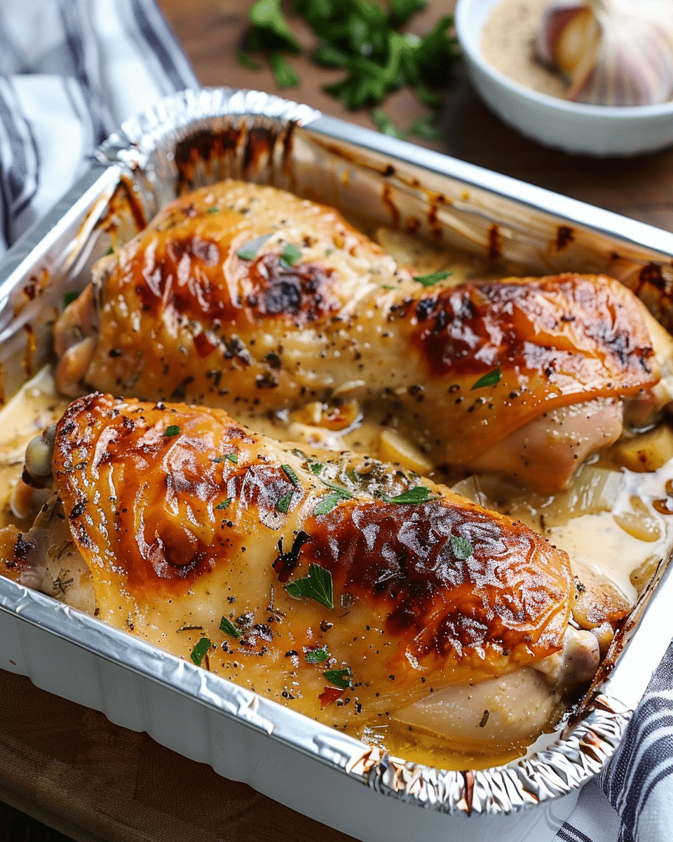 Oven-Roasted French Garlic Chicken | Ella Dishes