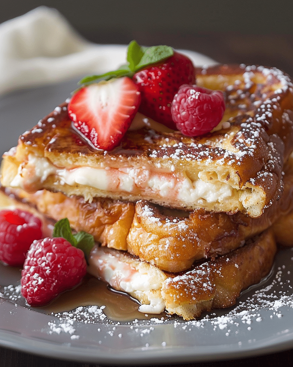 Cream Cheese Stuffed French Toast | Ella Dishes