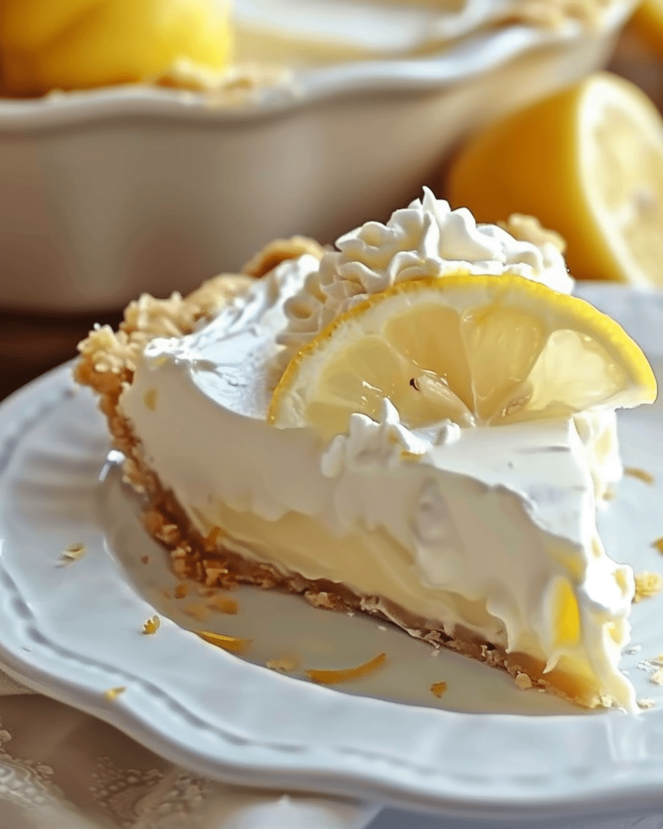 Cream Cheese Lemonade Pie | Ella Dishes