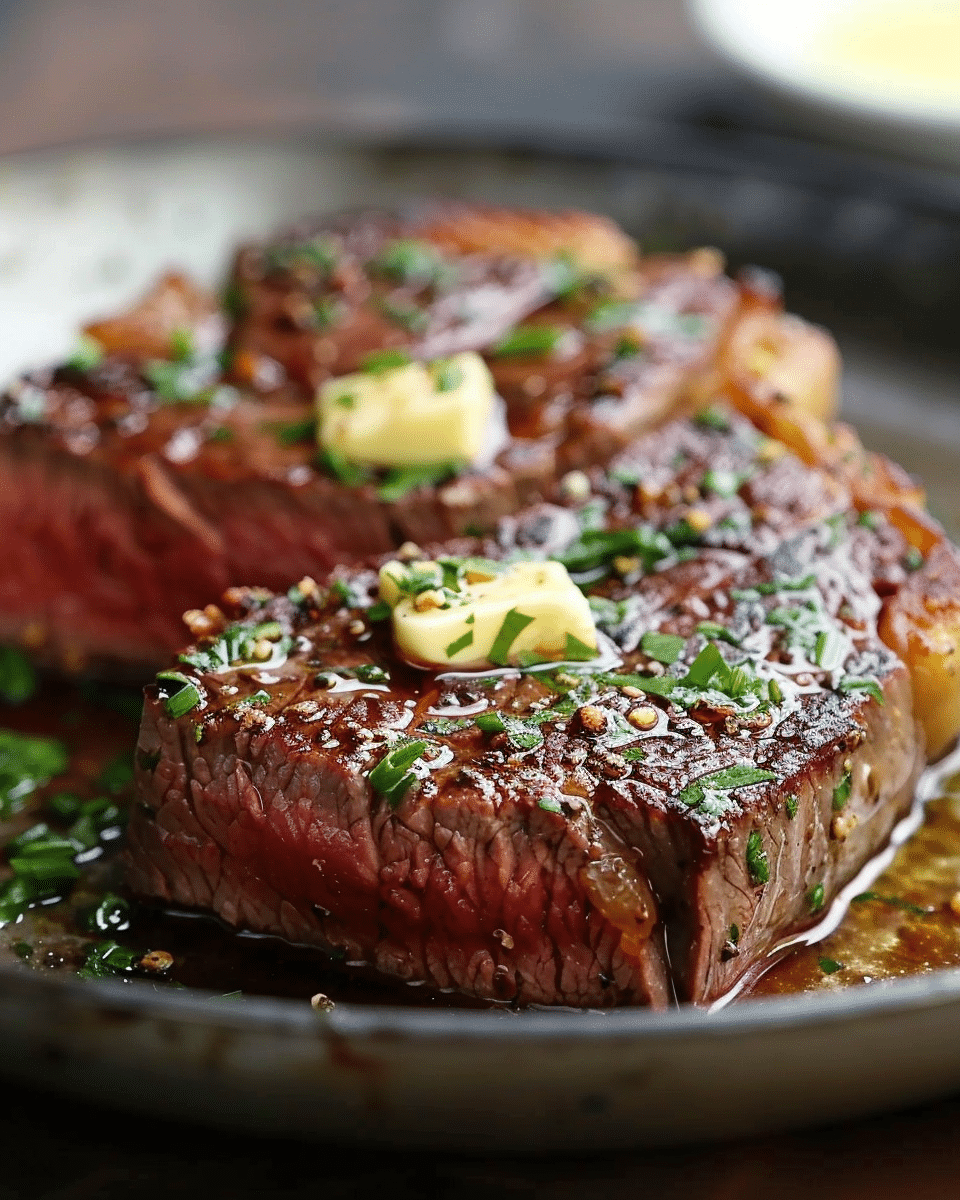 Perfect Pan Seared Steak with Garlic Butter Recipe | Ella Dishes