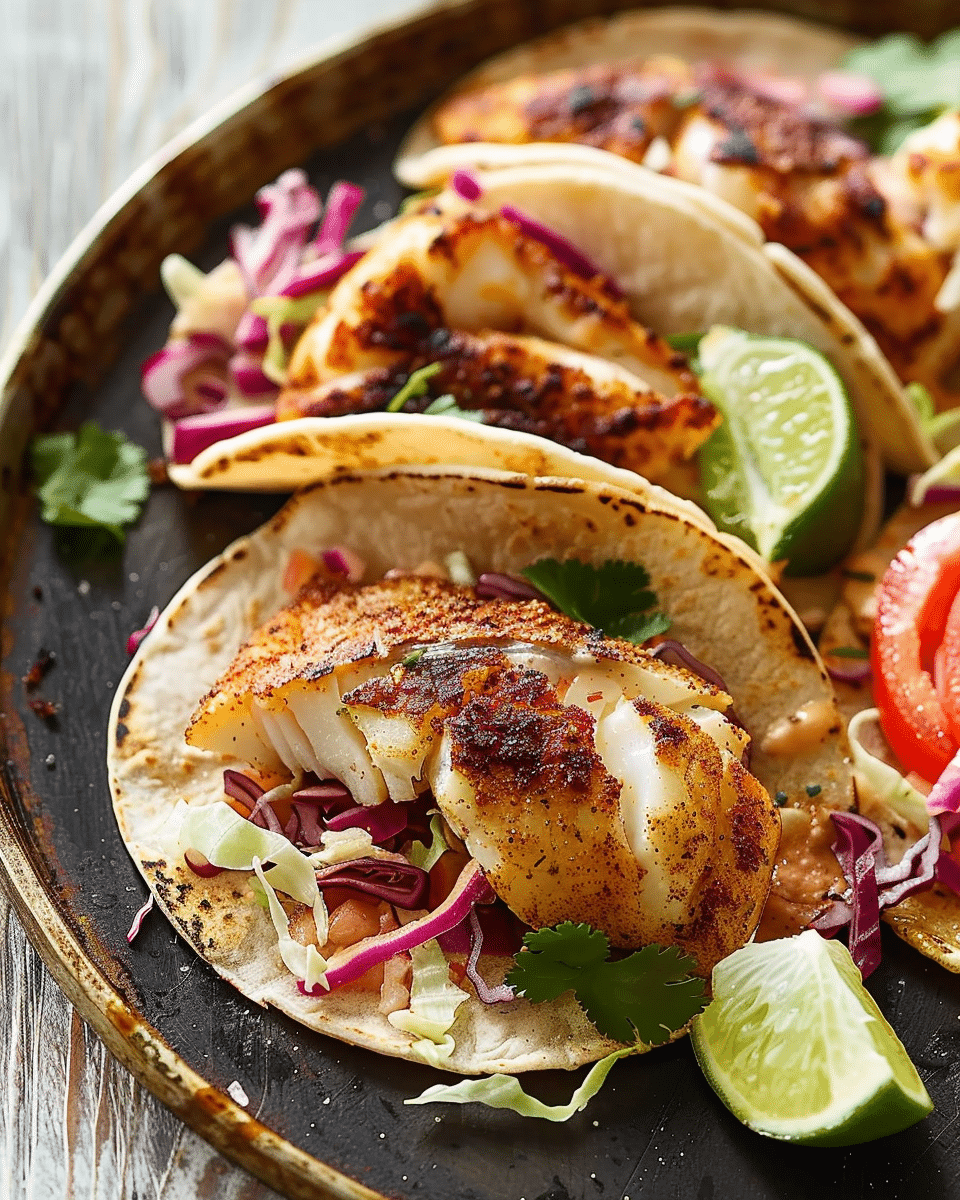 Blackened Fish Tacos | Ella Dishes