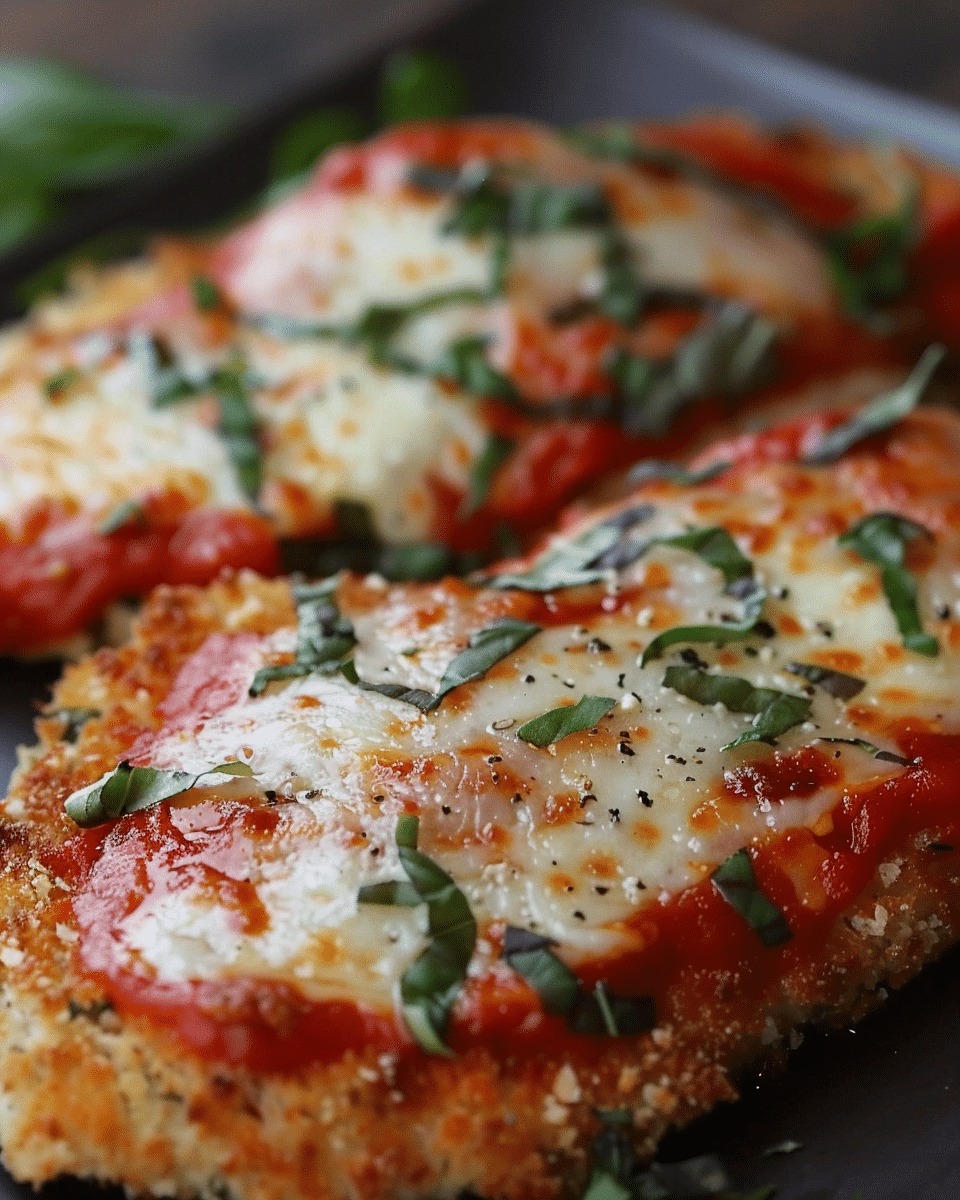 Golden Breaded Chicken Parmesan | Ella Dishes