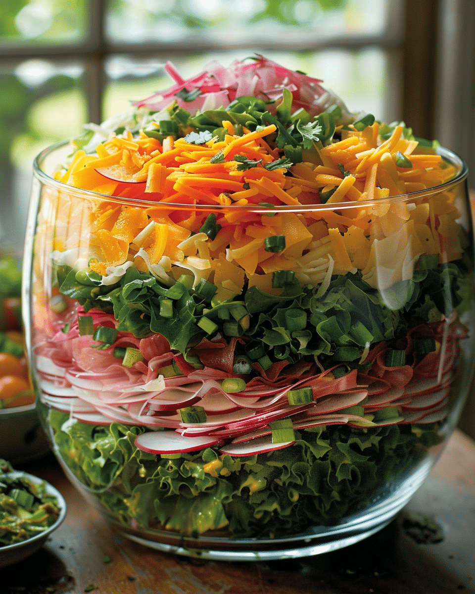 Seven-Layer Salad | Ella Dishes