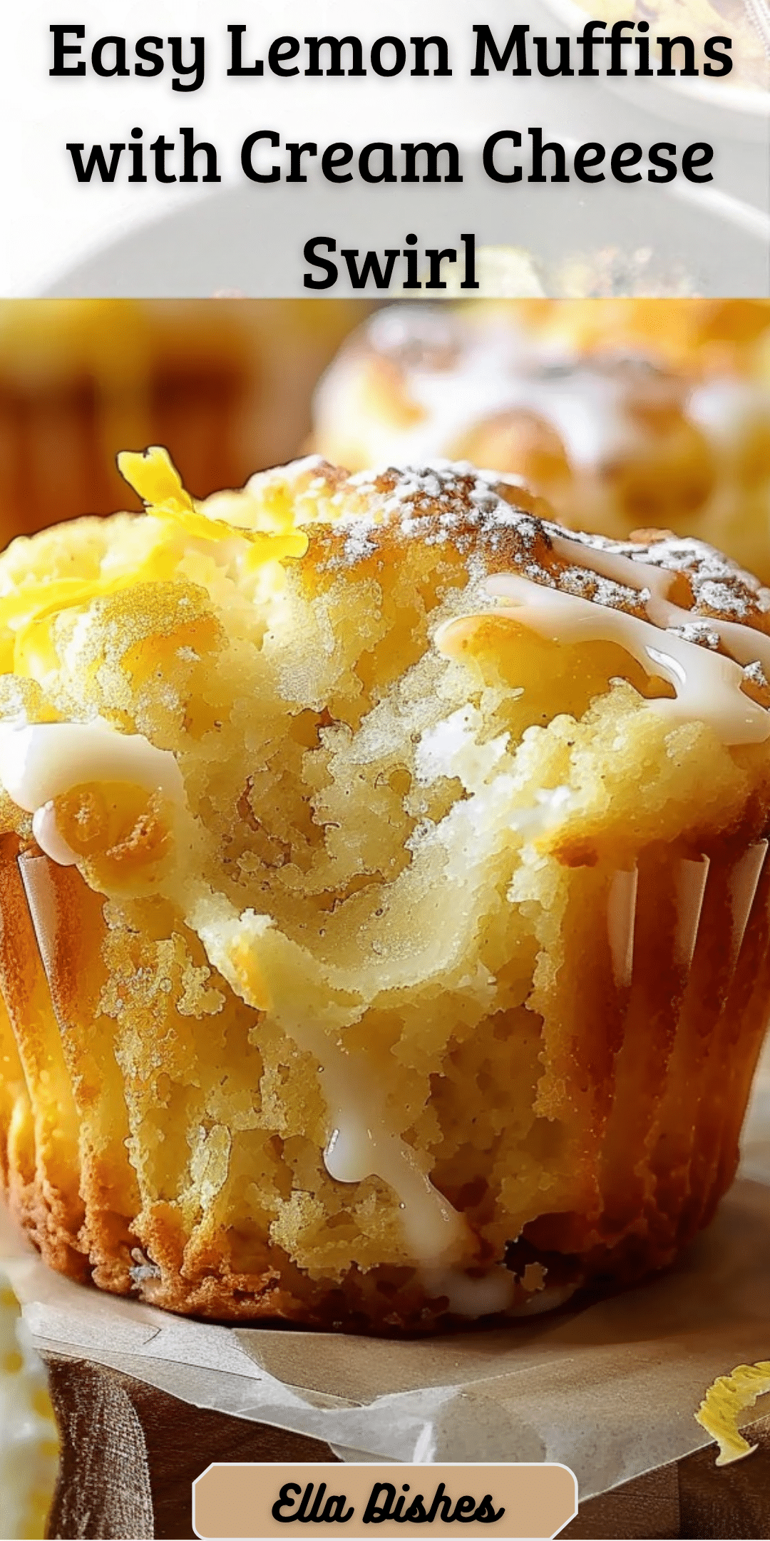 Luscious Lemon Cream Cheese Muffins | Ella Dishes