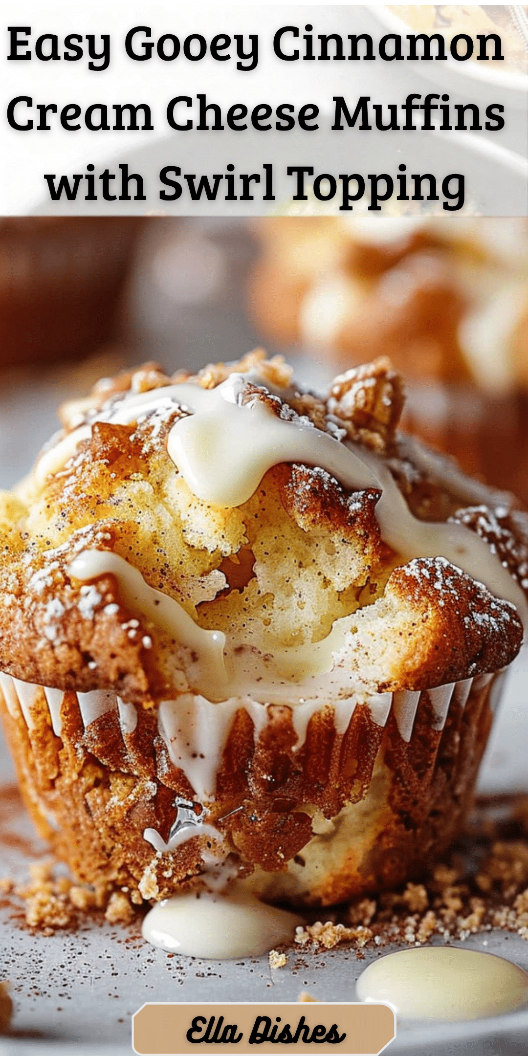 Gooey Cinnamon Cream Cheese Muffins | Ella Dishes