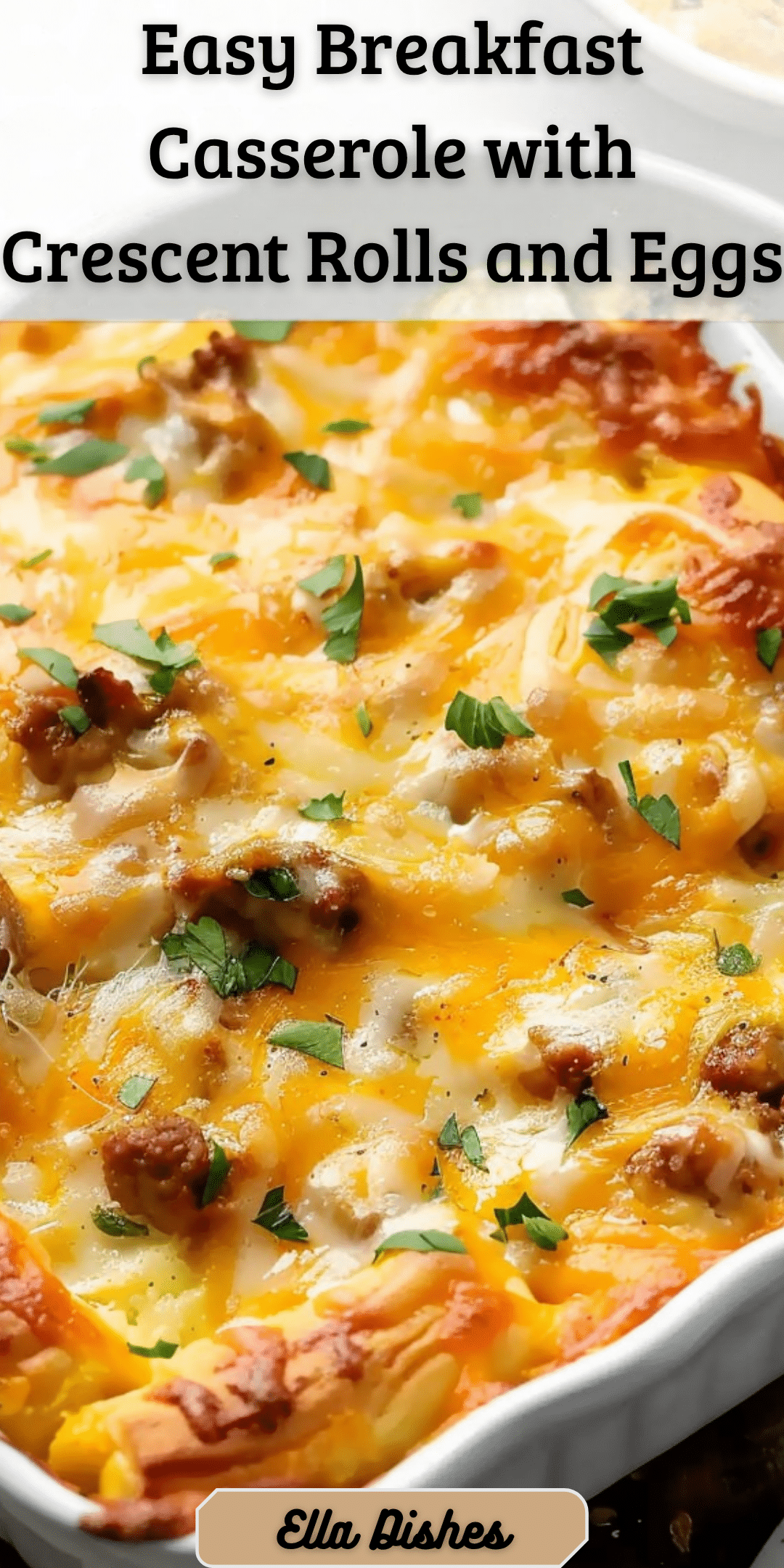 Quick & Easy Crescent Roll Breakfast Casserole | Ella Dishes