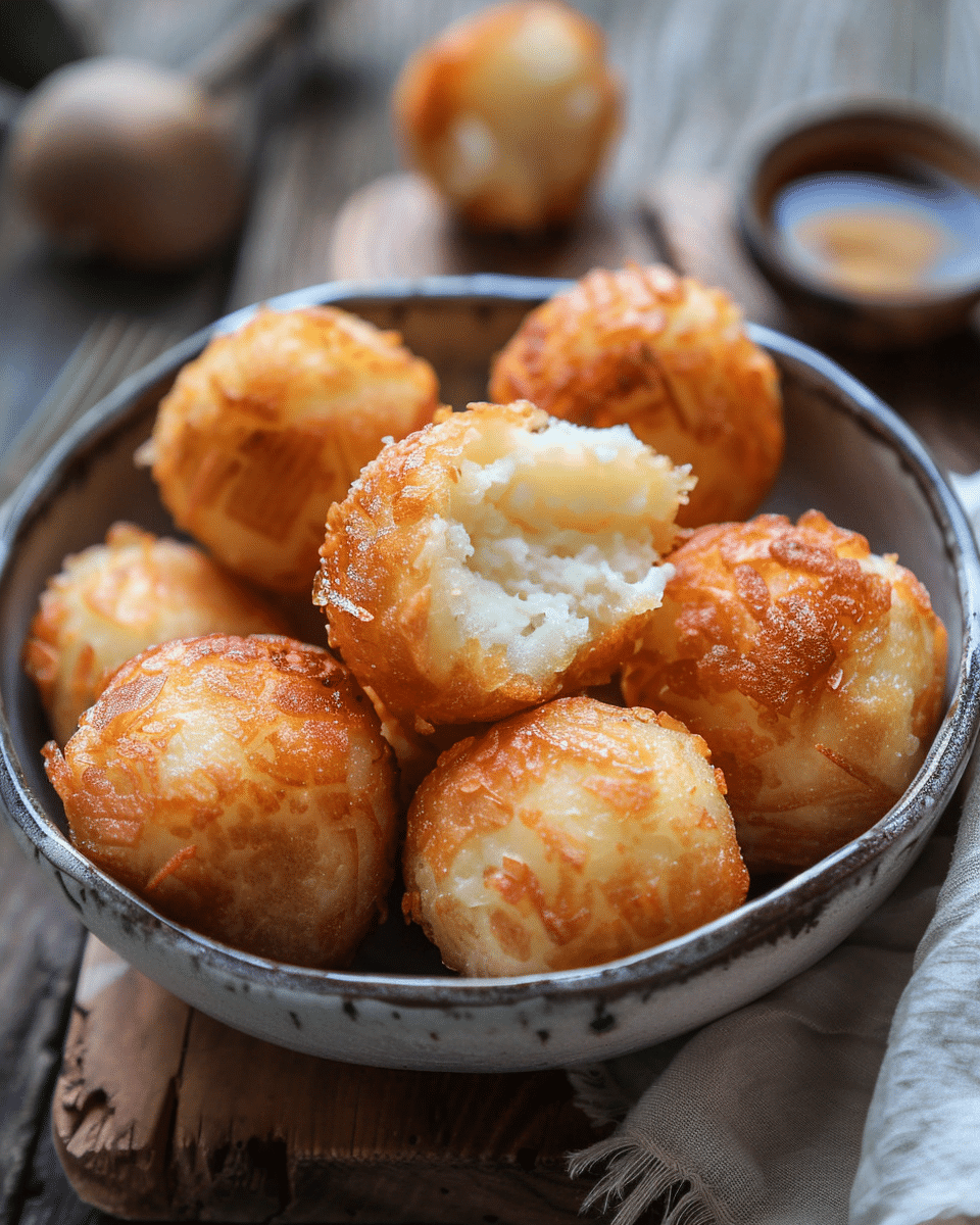 Fried Mochi Balls Recipe | Ella Dishes