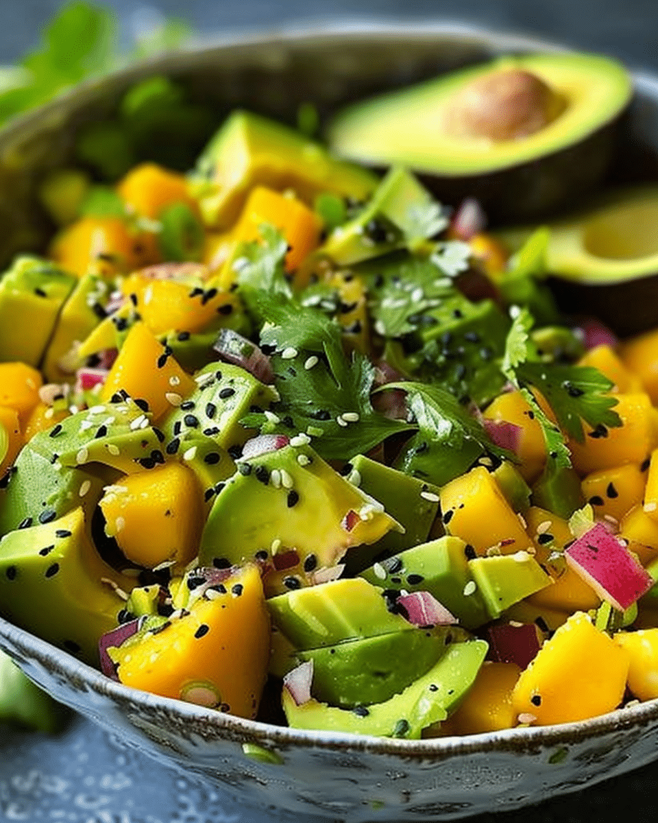 Avocado Mango Salad | Ella Dishes