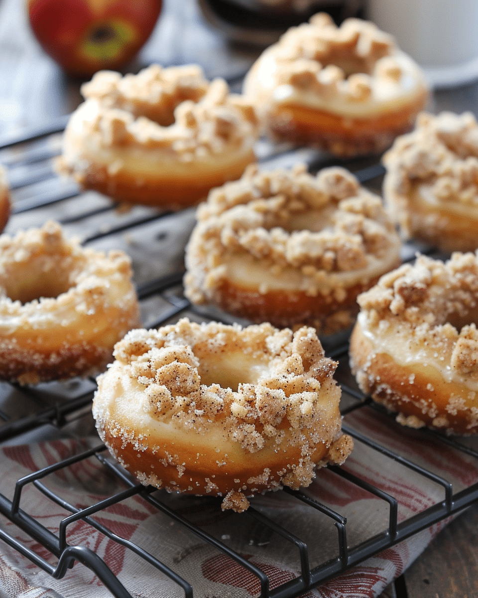 Easy Baked Apple Crumb Donuts | Ella Dishes
