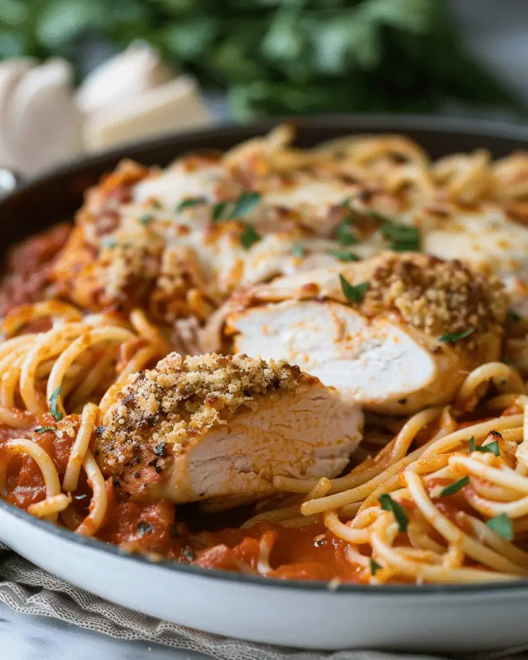 One Pan Chicken Parmesan Recipe | Ella Dishes