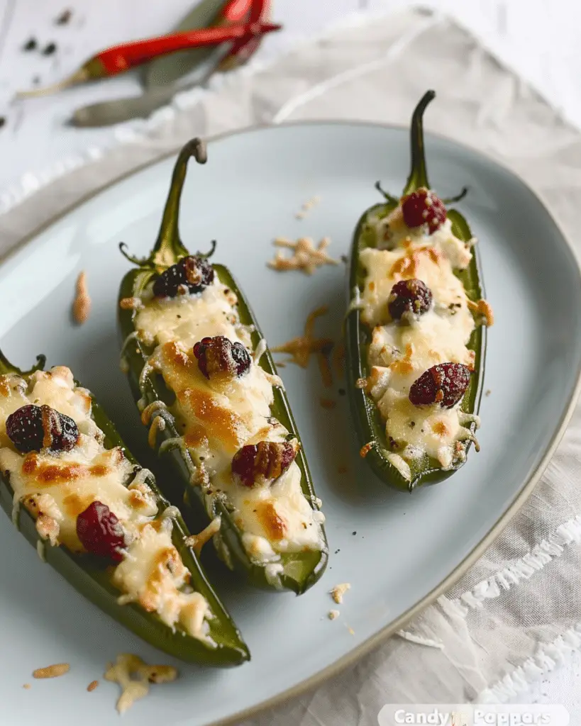 Berry & Brie Stuffed Jalapeño “Candy Poppers” | Ella Dishes