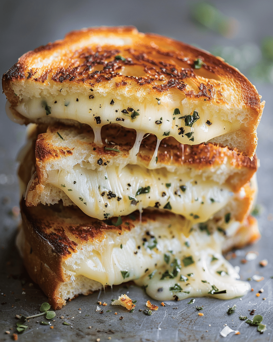 Garlic Bread Grilled Cheese | Ella Dishes